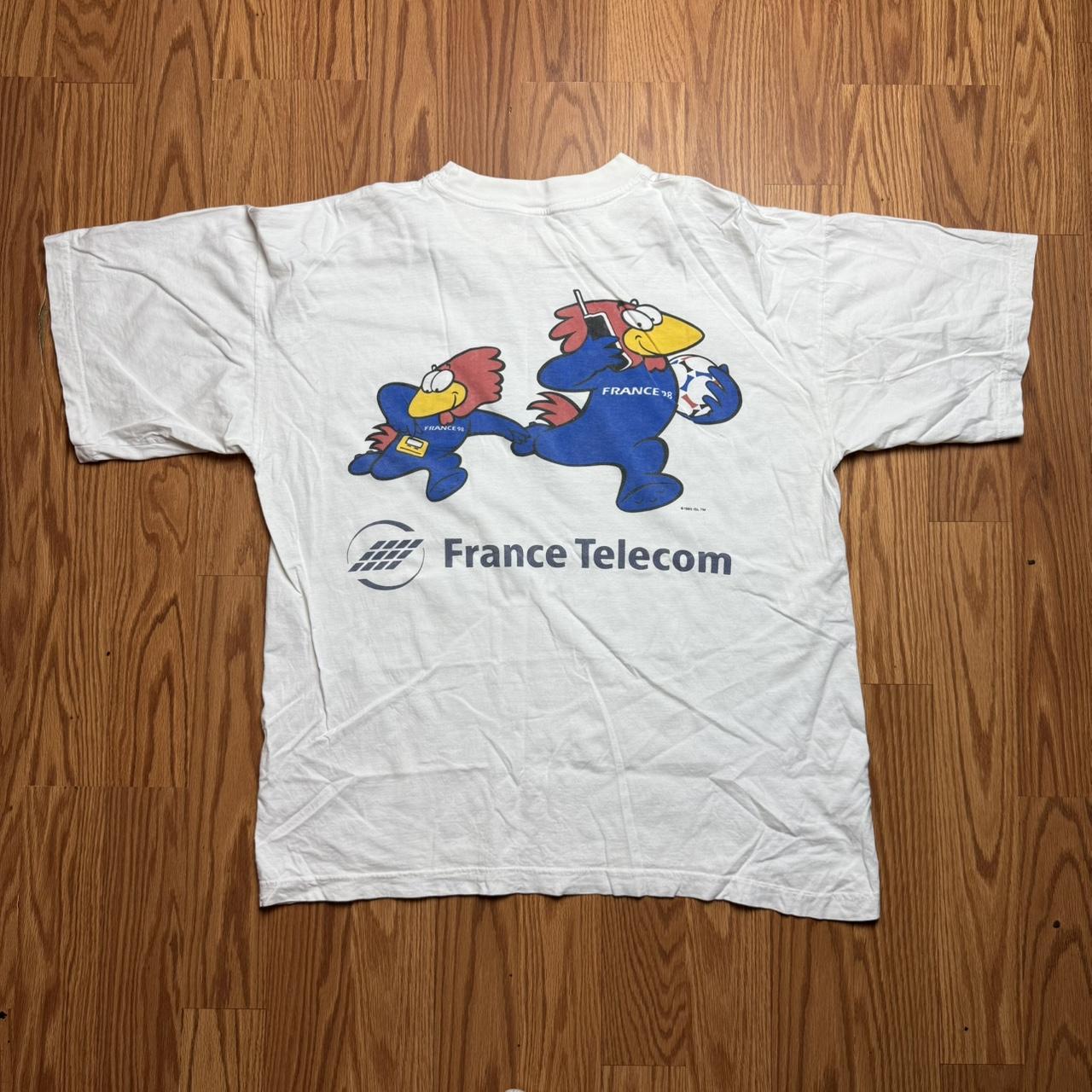 Vintage 1998 World Cup France Telecom t-shirt/ men’s... | Depop