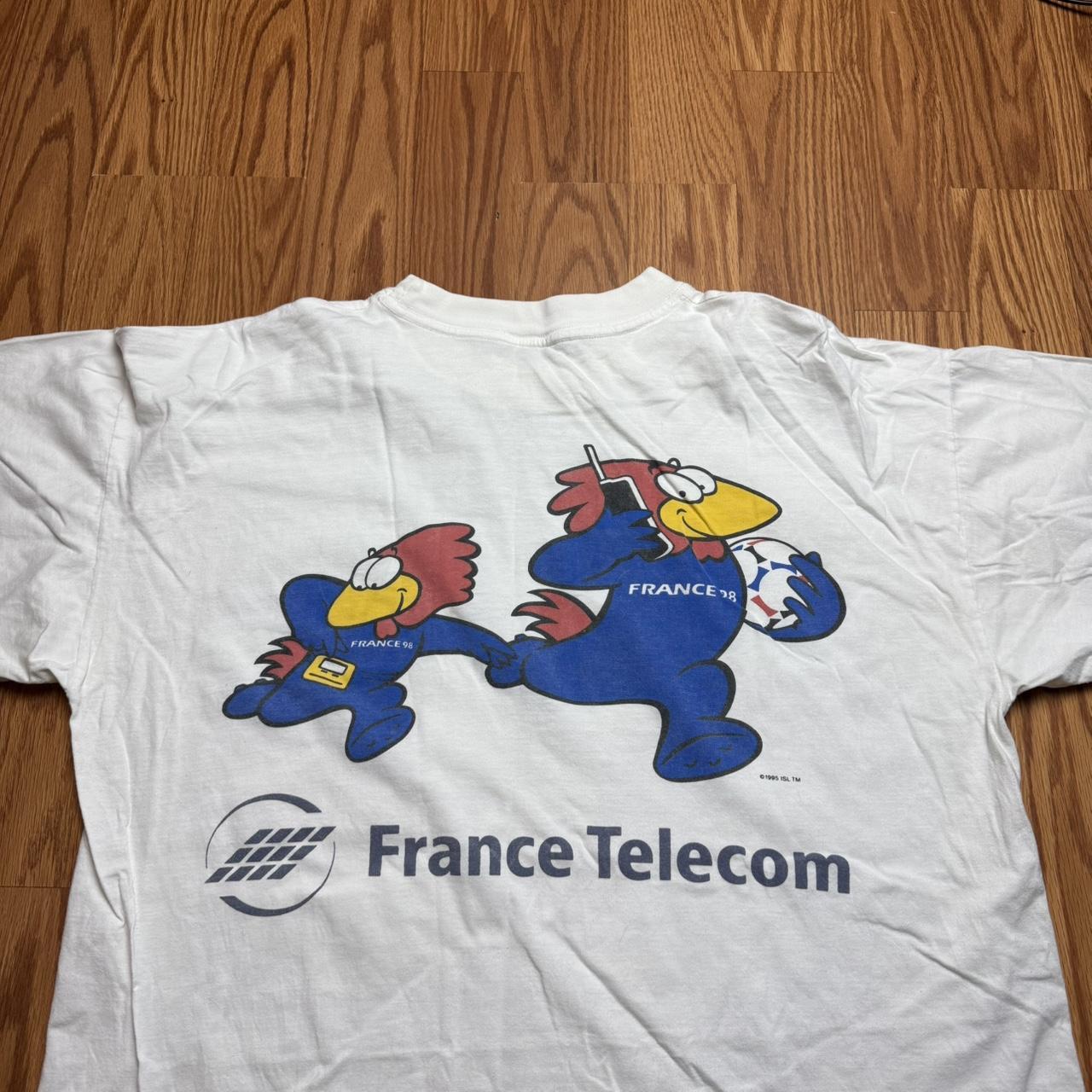 Vintage 1998 World Cup France Telecom t-shirt/ men’s... | Depop