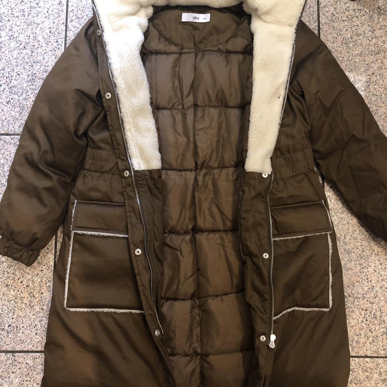 ELLOS chocolate brown Puffa coat. In great... - Depop