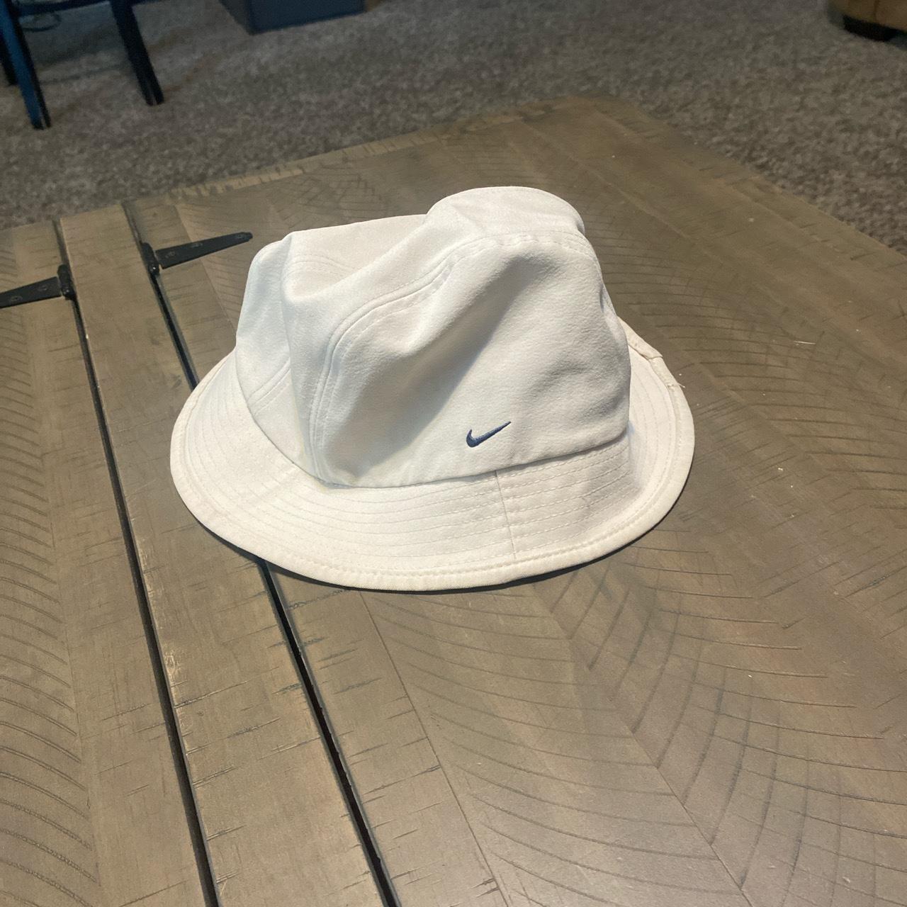 Cream colored Nike bucket hat - Depop