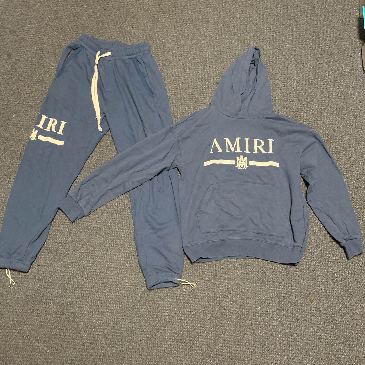 Amiri Tracksuit Navy Blue RARE whole set goes for... - Depop