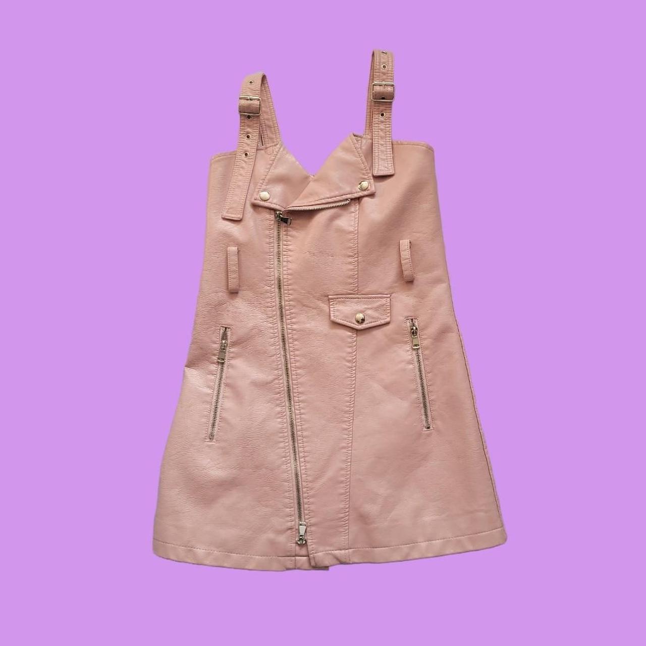 Pink Moto Mini Dress Cute Pink Moto Leather Mini Depop