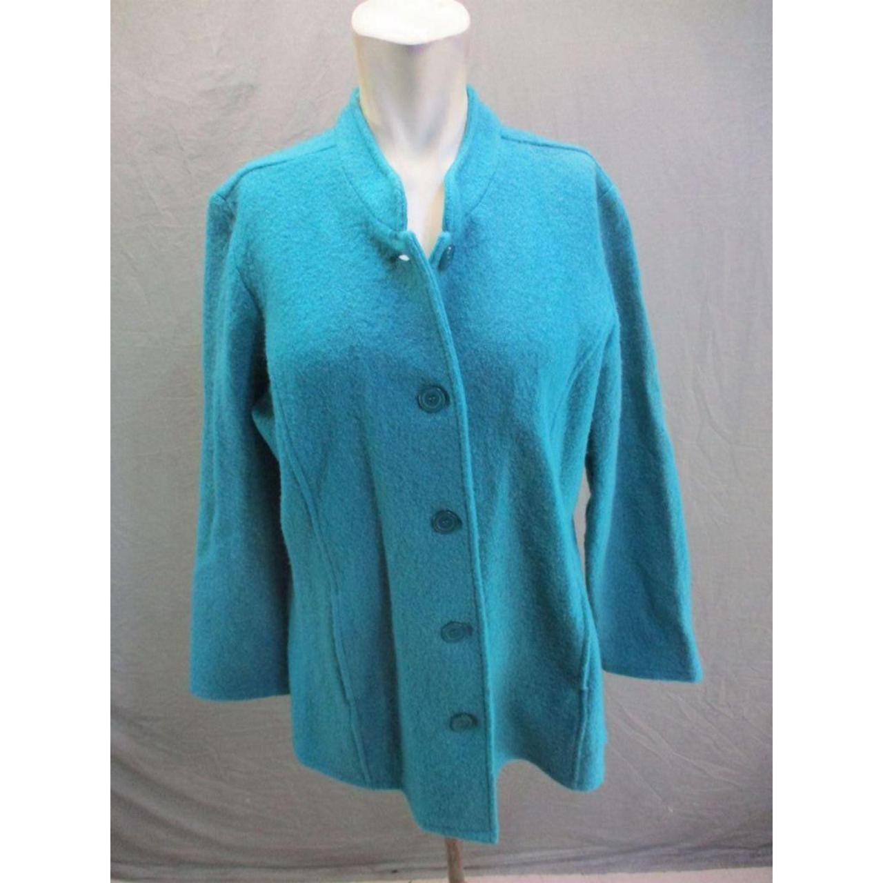 Norm Thompson Size L Womens Blue Long Sleeve 100%... - Depop