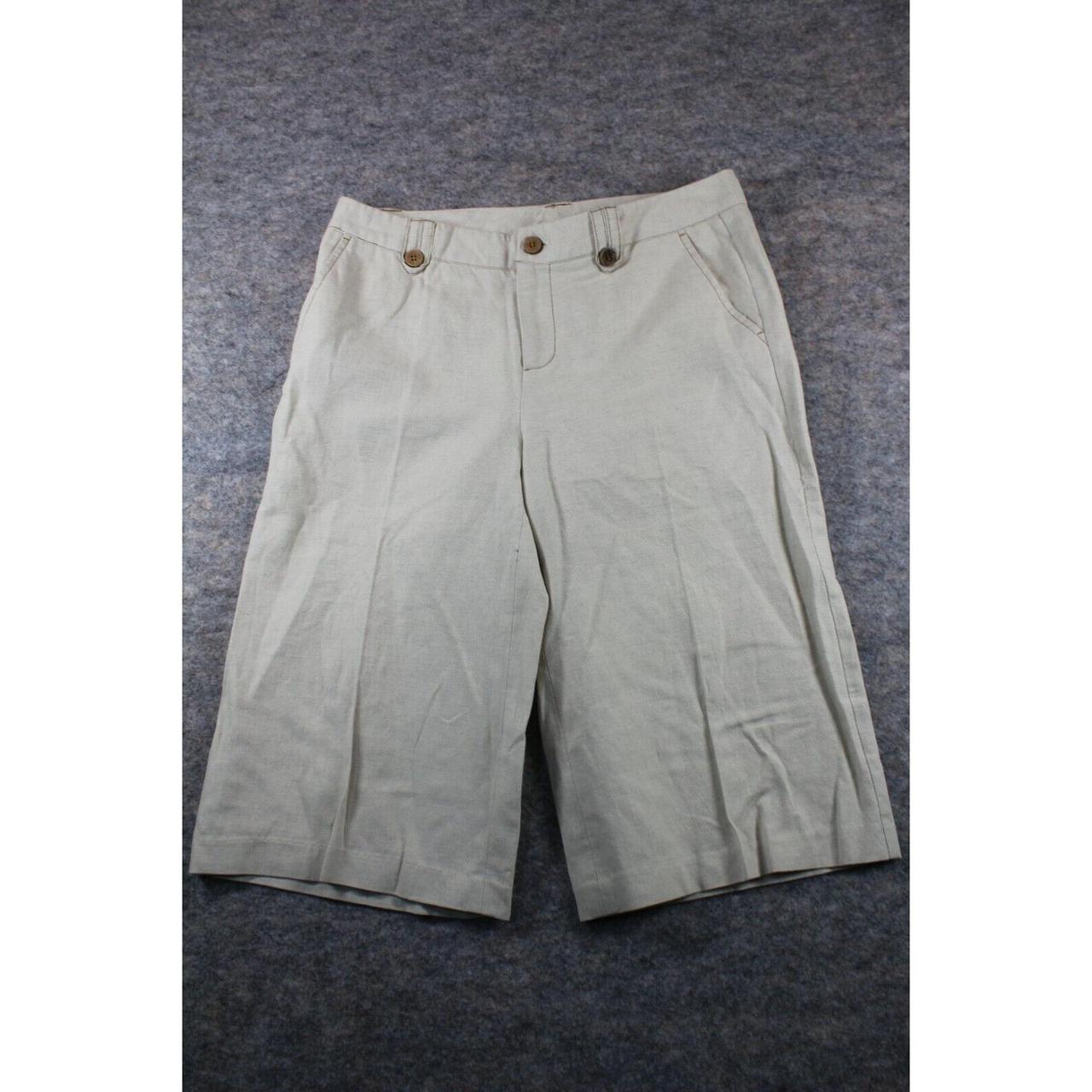 Kenzie Shorts Size 8 Cotton Linen Blend Long Bermuda... - Depop