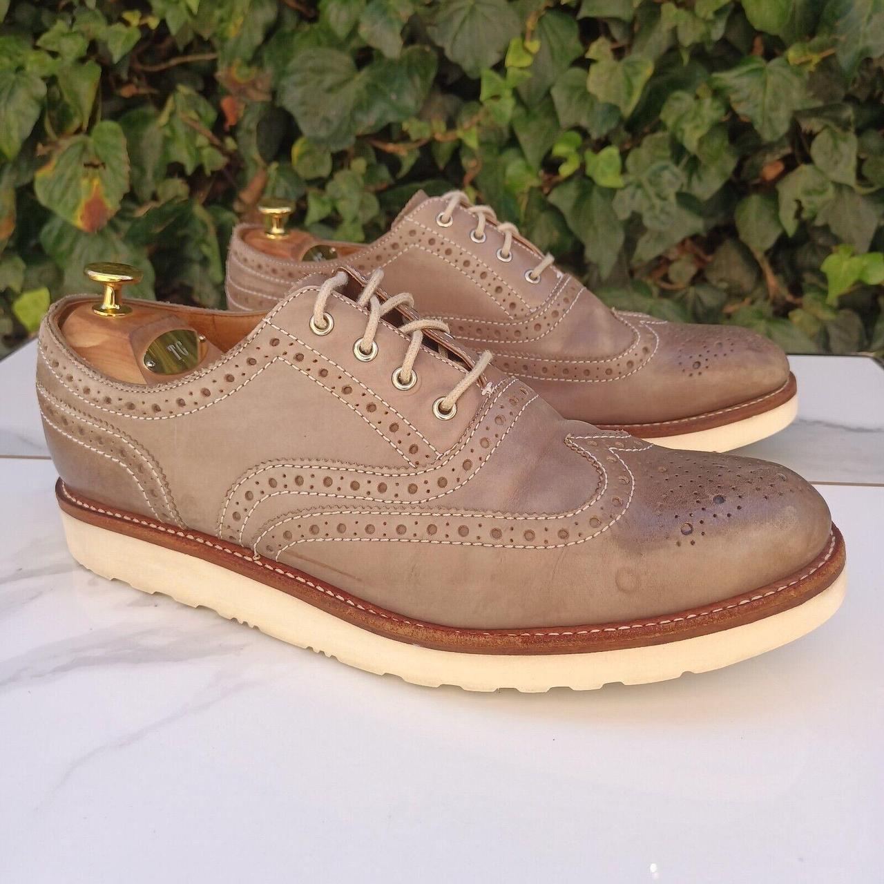 Grenson Archie Brogue Rubber Wedge Sole Oxfords... - Depop