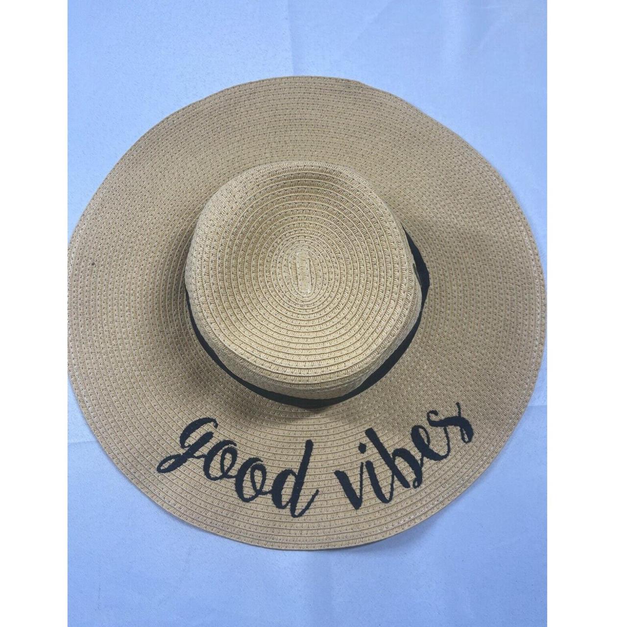 C.C. Beanie Good Vibes Resort Sun Hat Wide Brim... - Depop