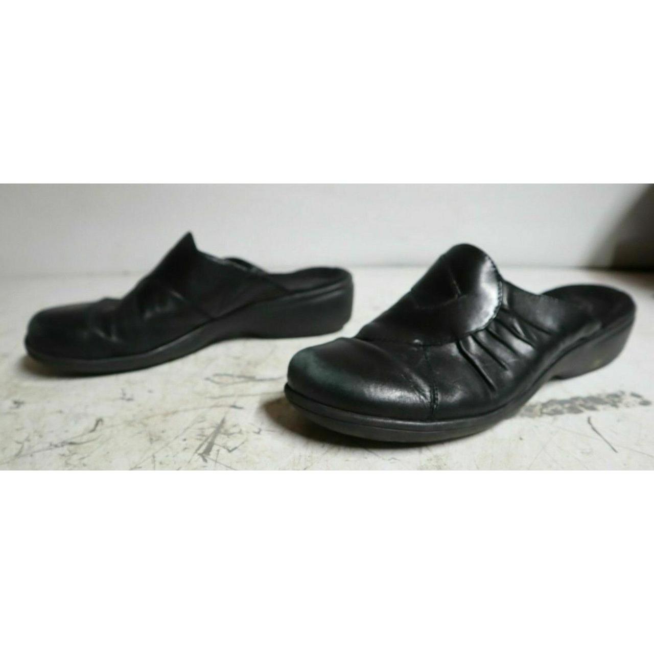 Clarks Artisan Black Wedge Slides Clog Mules Women's... - Depop