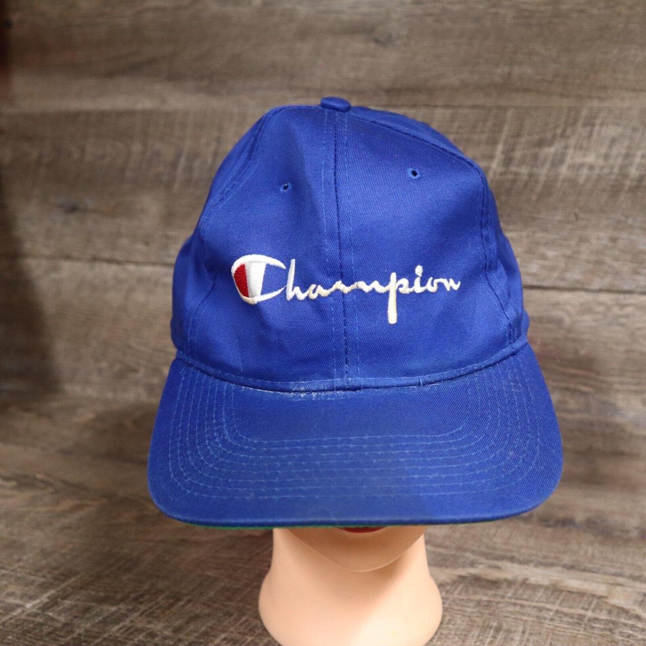 Champion Hat Cap Blue Adult Adjustable Strapback ... - Depop