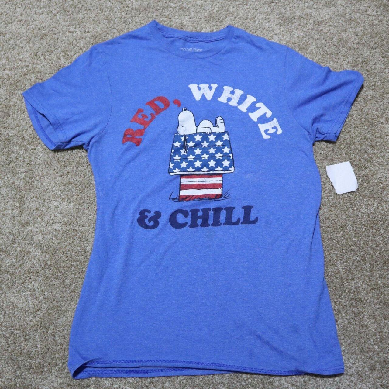Peanuts Snoopy RED, WHITE & CHILL Shirt Independence... - Depop