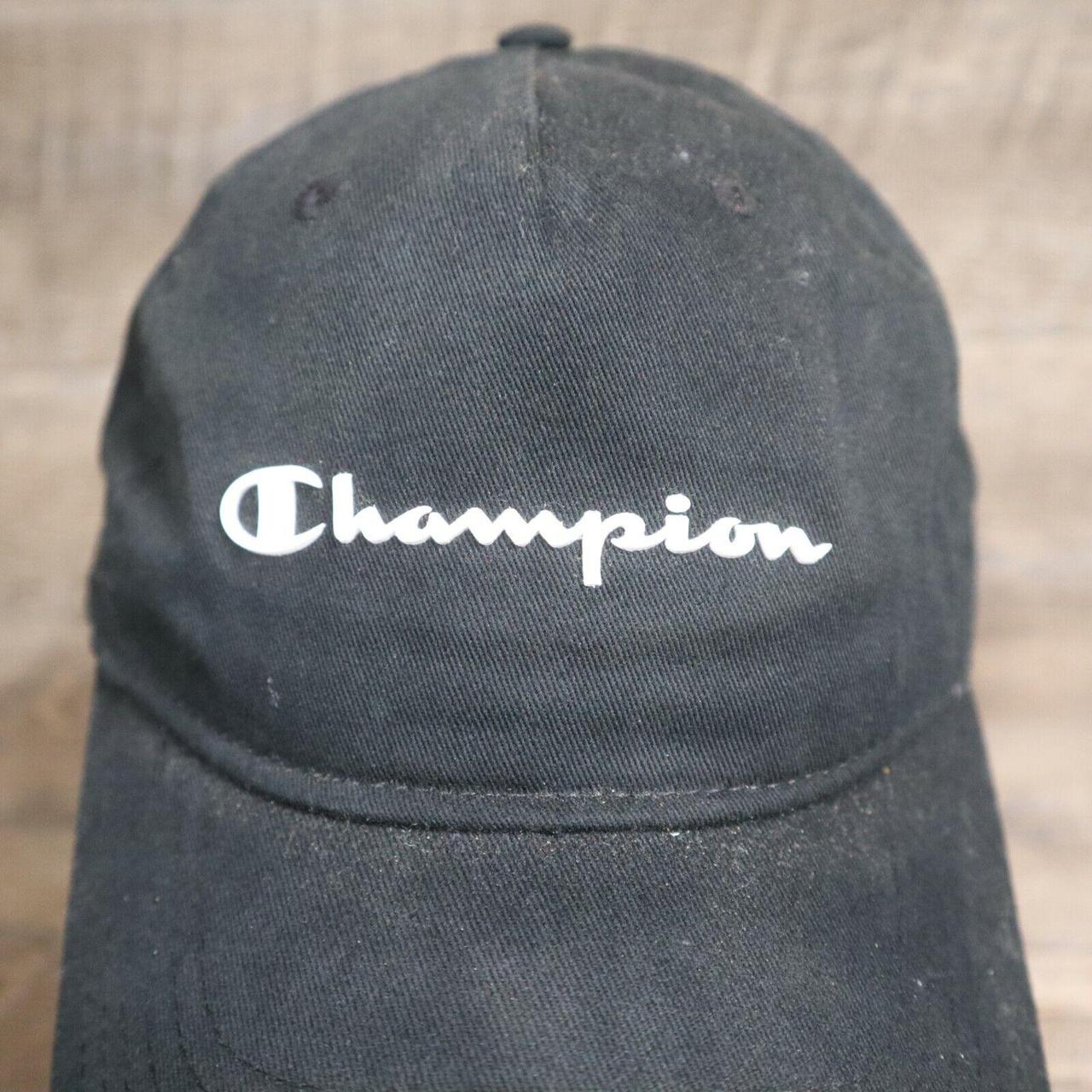 Champion Men's Black Hat | Depop