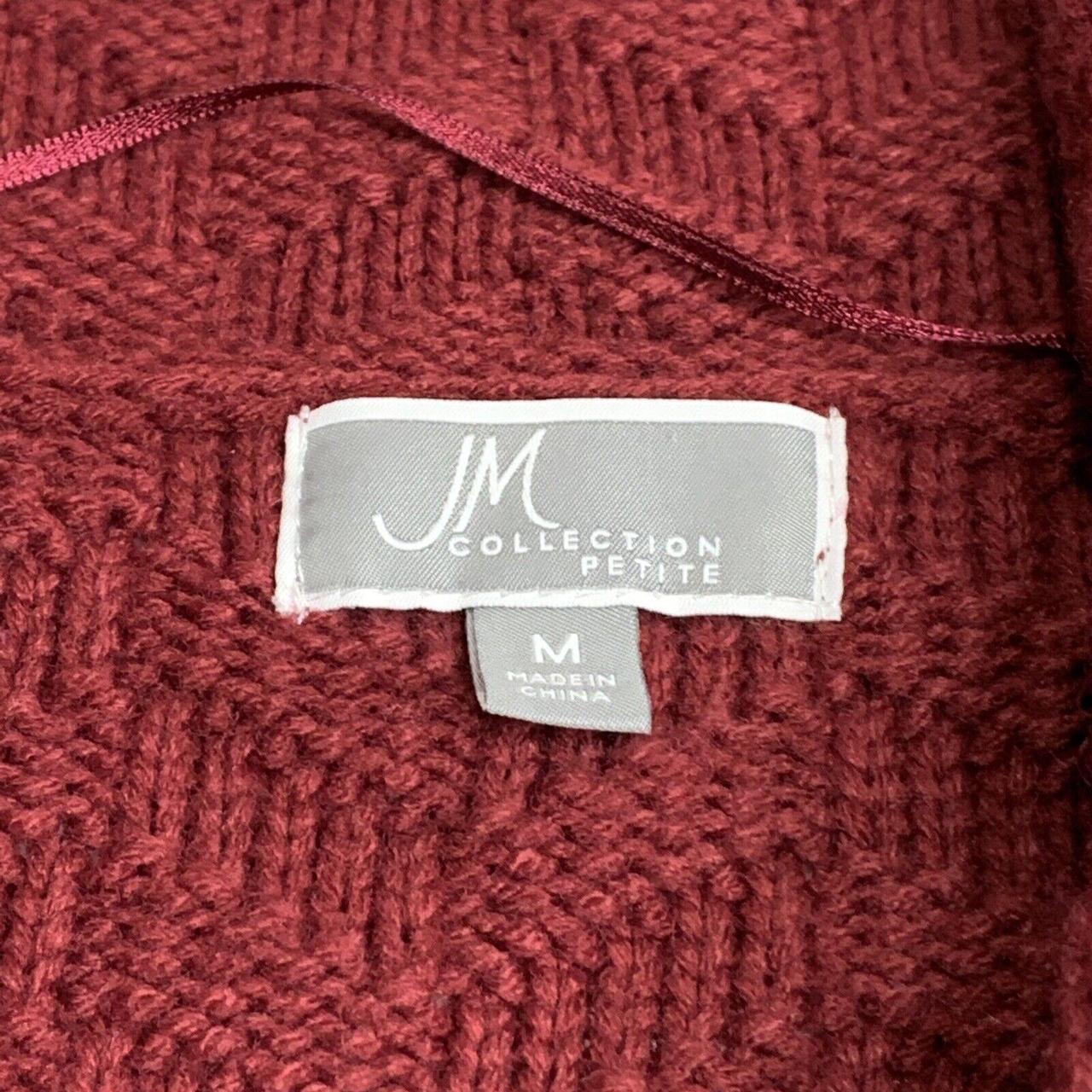 JM Collection Women's Burgundy Cardigan | Depop