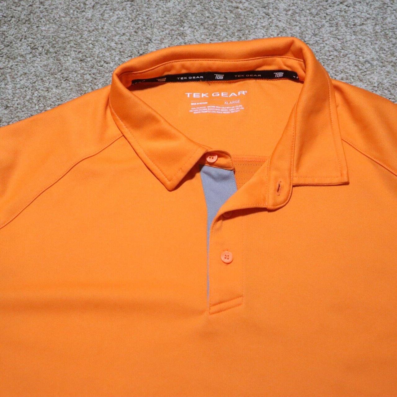 Tek Gear Drytek Orange Golf Polo Shirt Breathable Depop