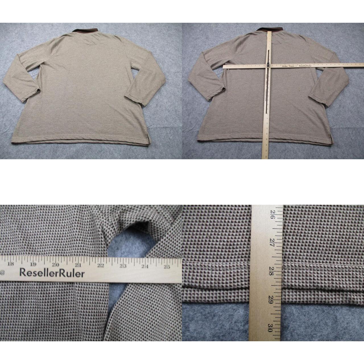 Andrew Fezza Polo Shirt Mens Extra Large Brown Plaid... - Depop