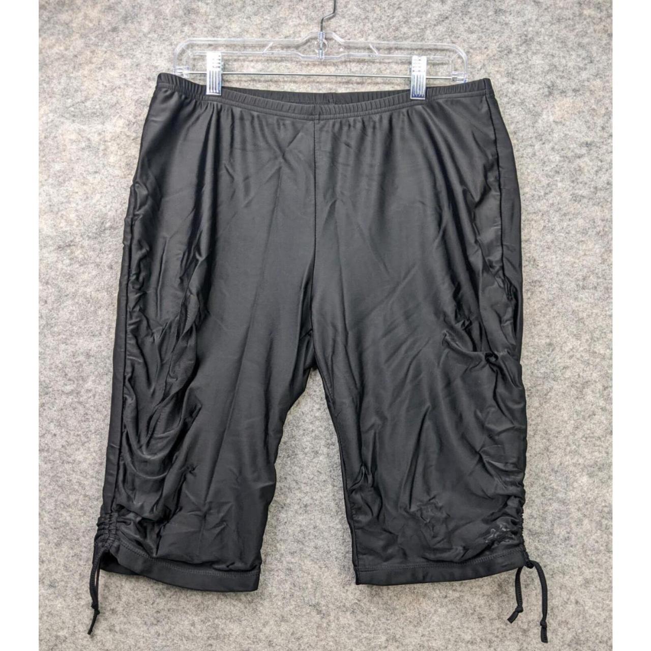 UV Skinz Swim Jammerz Womens Large Black Ruched Leg... - Depop