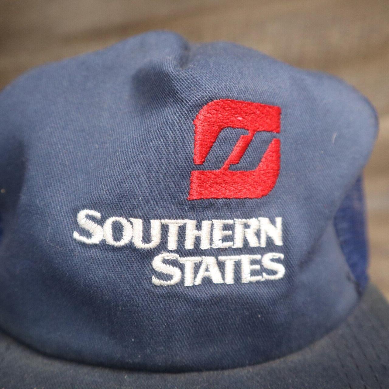 Vintage Southern States AmeriCap USA Blue SnapBack... - Depop