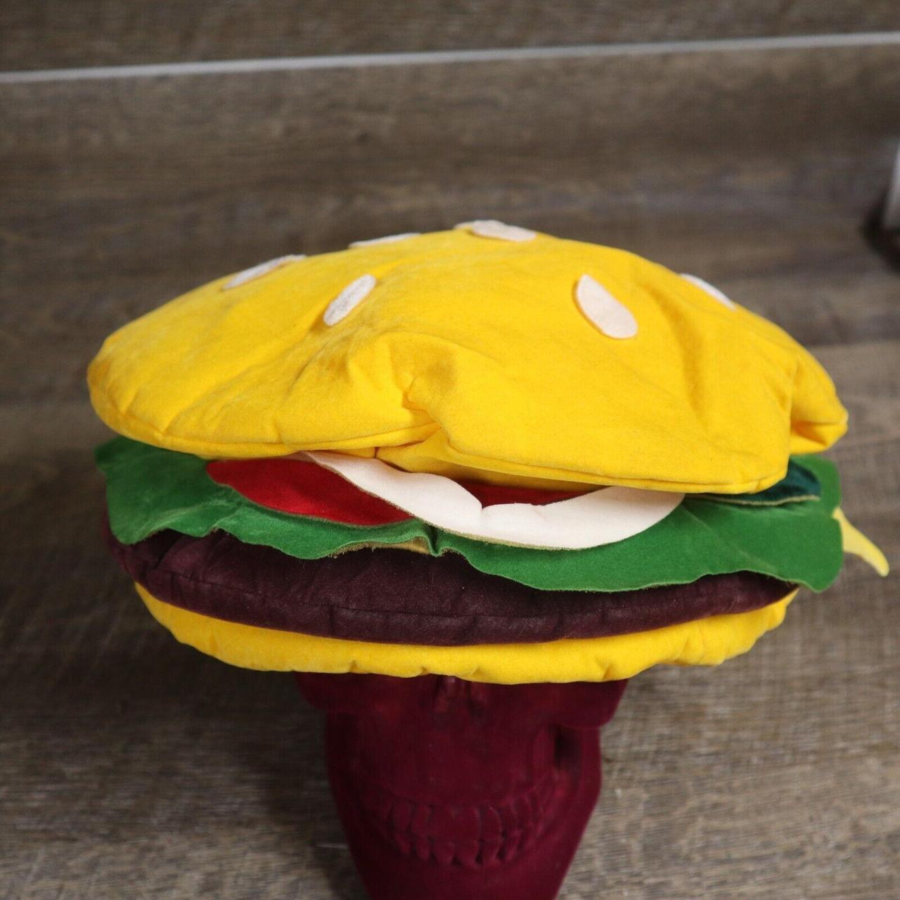 Hamburger Hat Costume Burger Cap Funny BBQ Food Prop... - Depop
