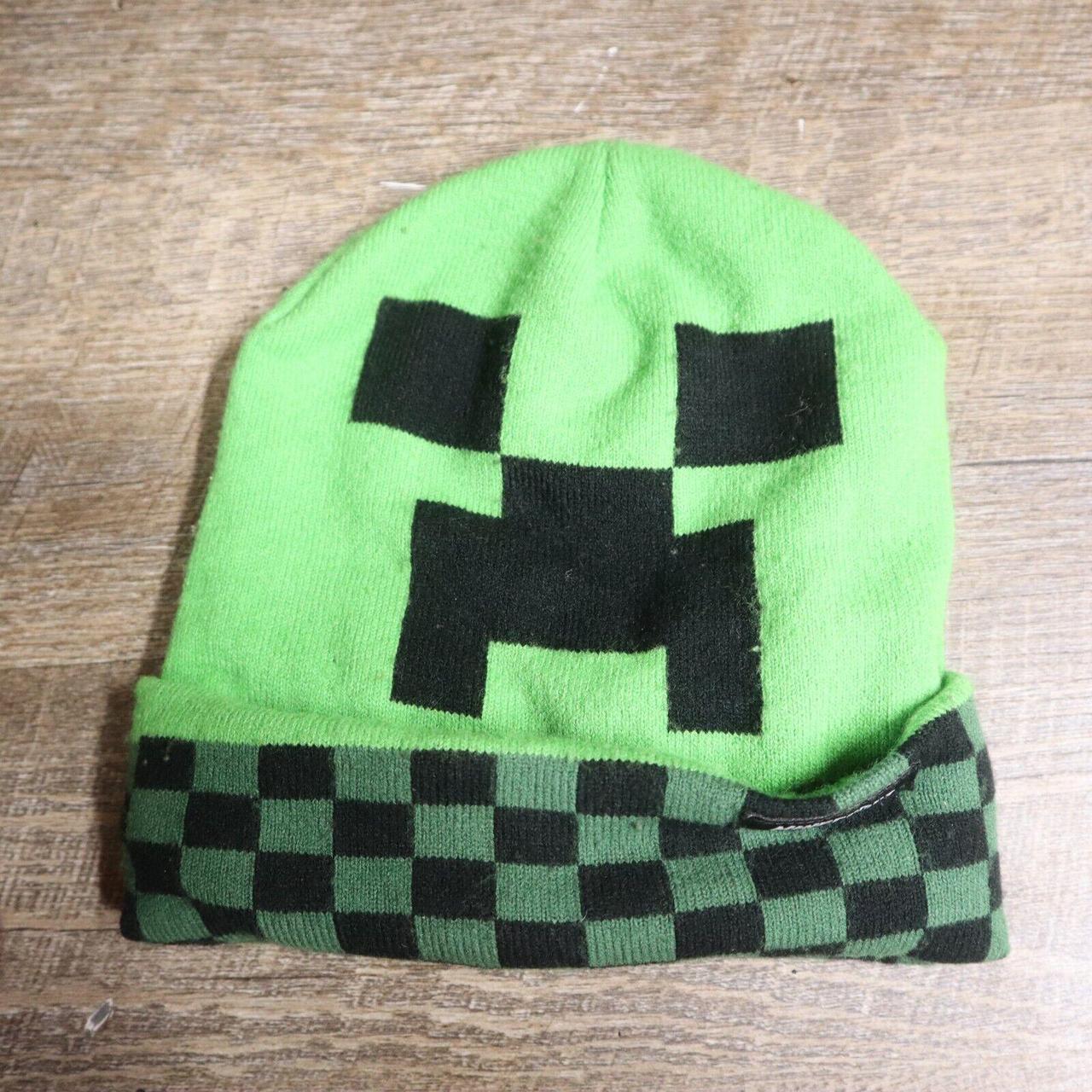 Minecraft Mojang Youth Beanie Winter Hat Cap Green... - Depop