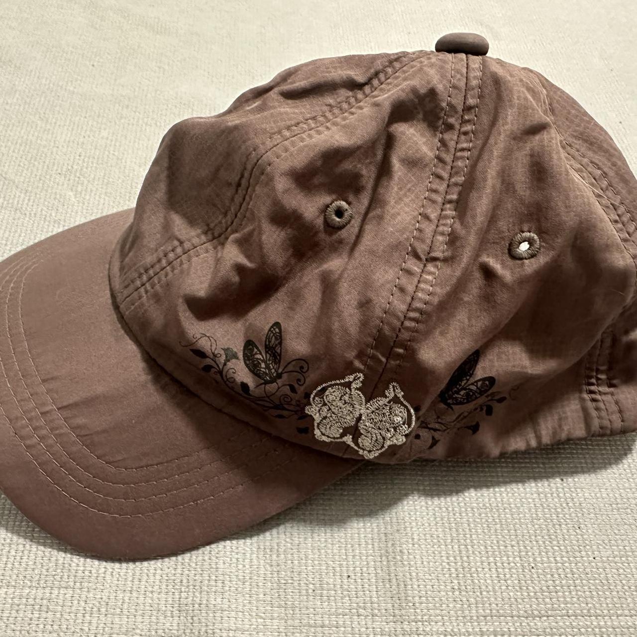 brown y2k butterfly baseball cap #y2k #2000s #y2khat... - Depop