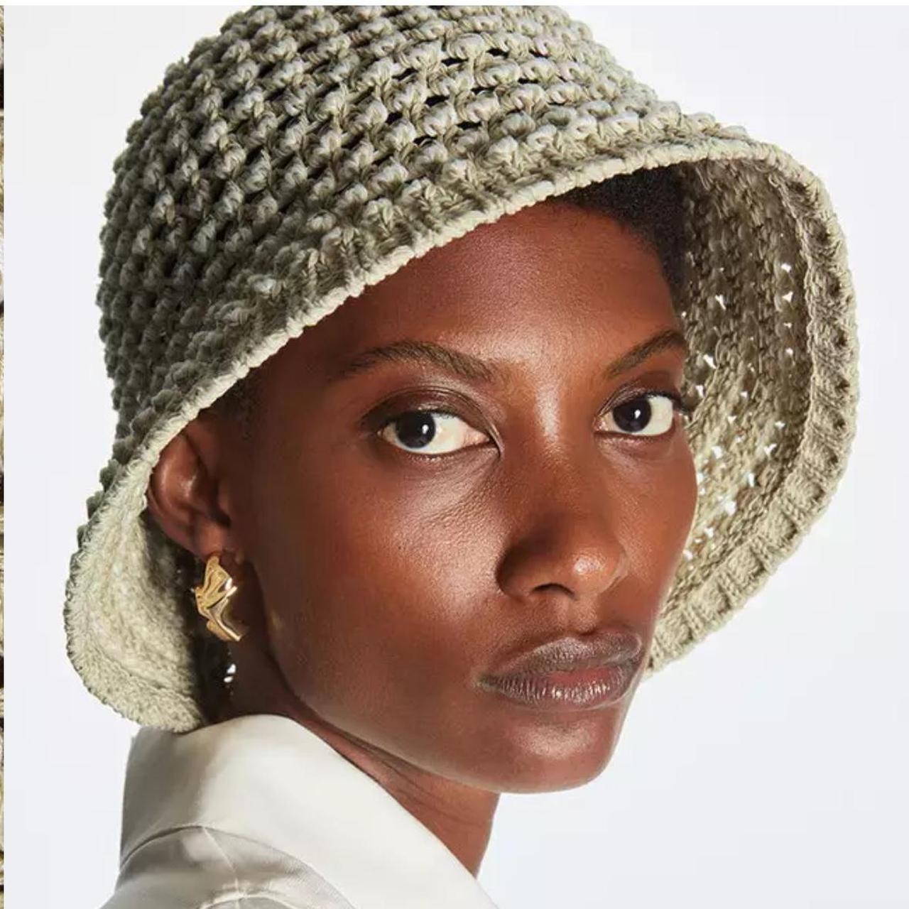 COS Crochet Bucket Hat Size: XS/S Head... - Depop