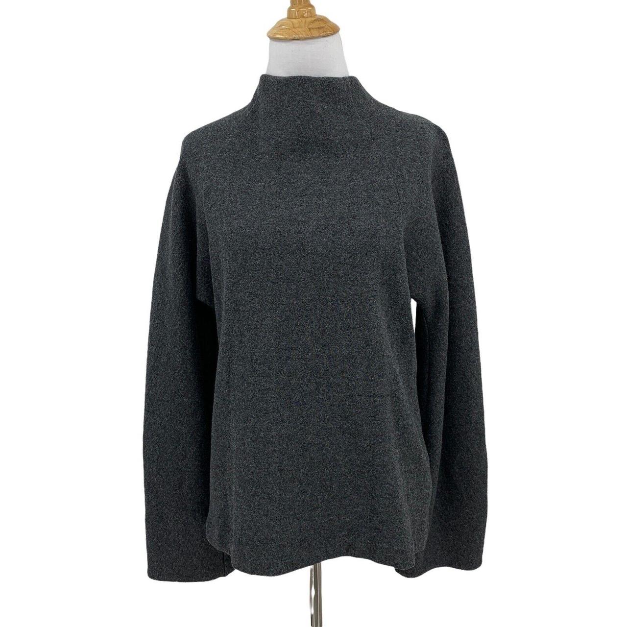 COS Wool Blend Sweater Womens M Medium Gray Back Zip... - Depop