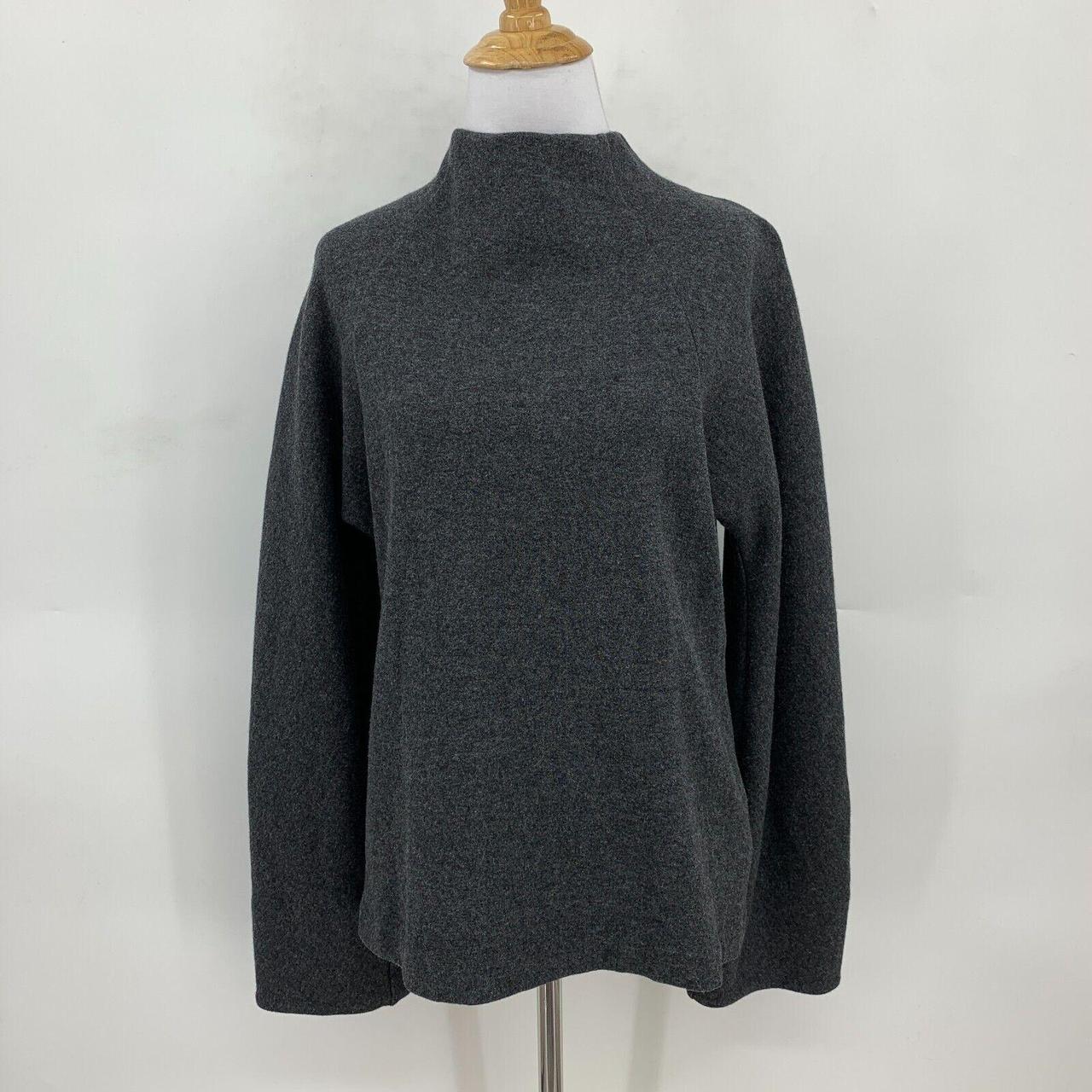 COS Wool Blend Sweater Womens M Medium Gray Back Zip... - Depop