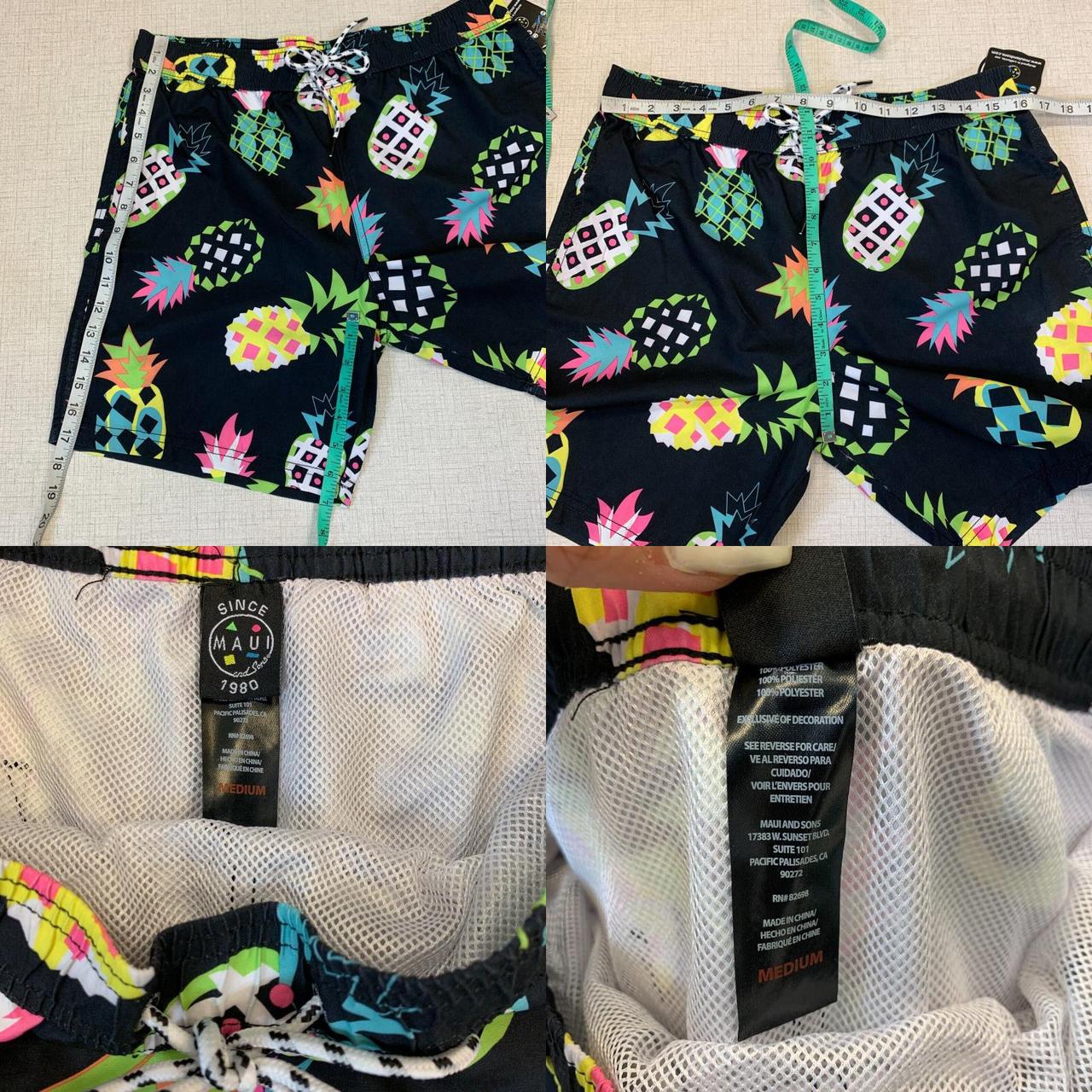 Maui and Sons Pool Shorts Mens M Medium Black... - Depop