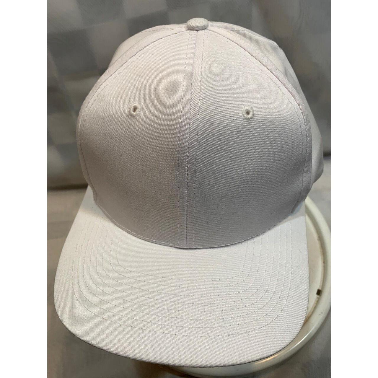 NISSIN Blank White Snapback Adult Ball Cap Hat NEW ... - Depop