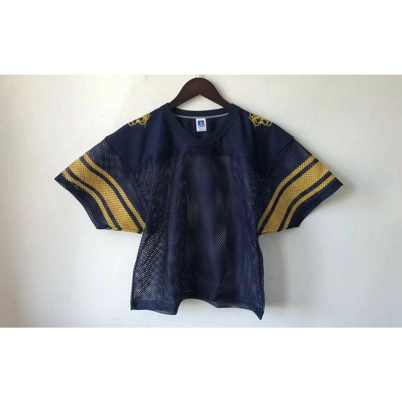 vintage russell athletic mesh shimmel half top crop... - Depop