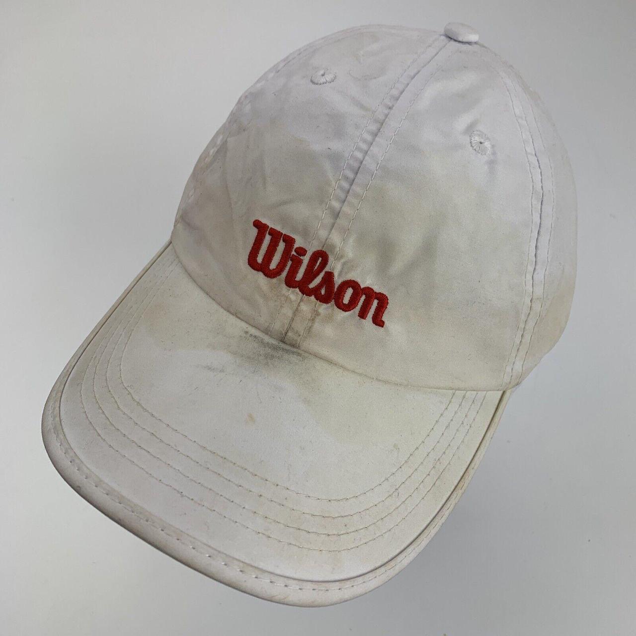 Wilson Womens White Red Ball Cap Hat Adjustable... - Depop