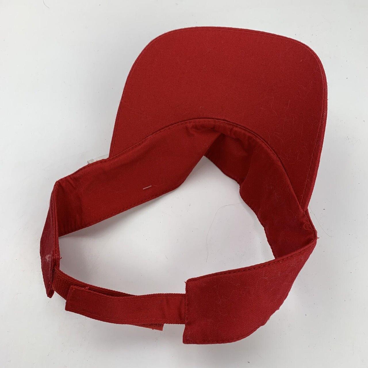 Star Red White Blue Visor Cap Hat Adjustable I... - Depop