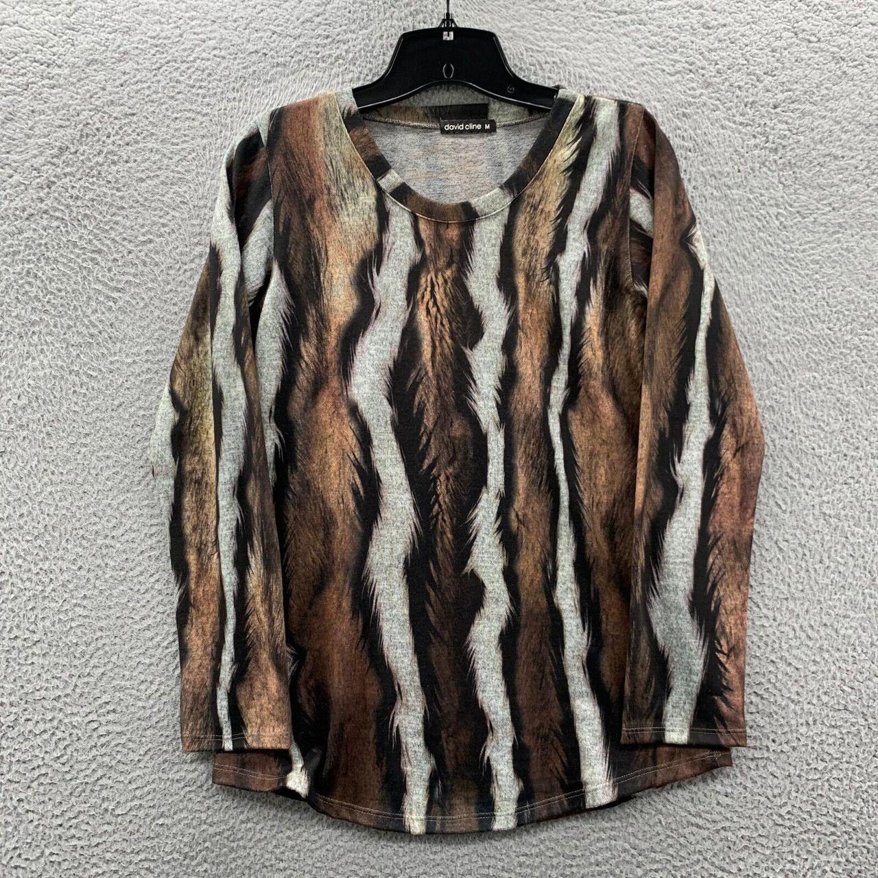 DAVID CLINE Blouse Womens Medium Top Long Sleeve... - Depop