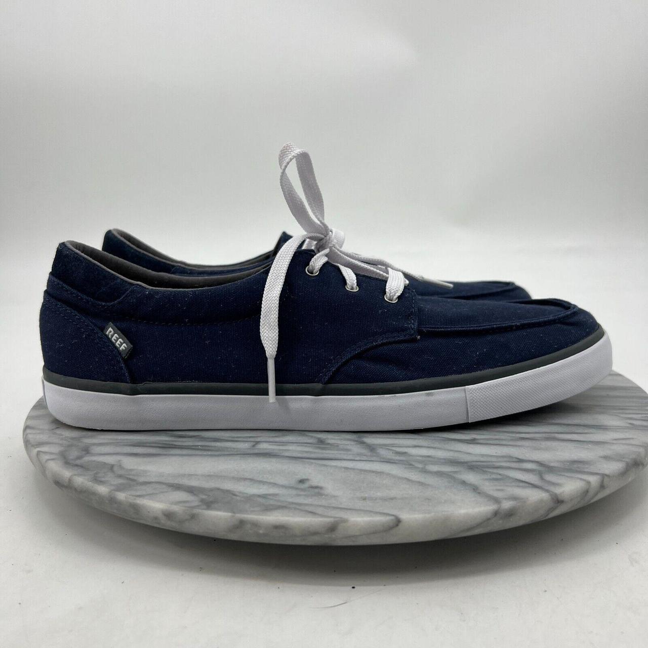 Reef Deck Hand 3 Boat Shoes Mens 12 Navy Blue Lace... - Depop