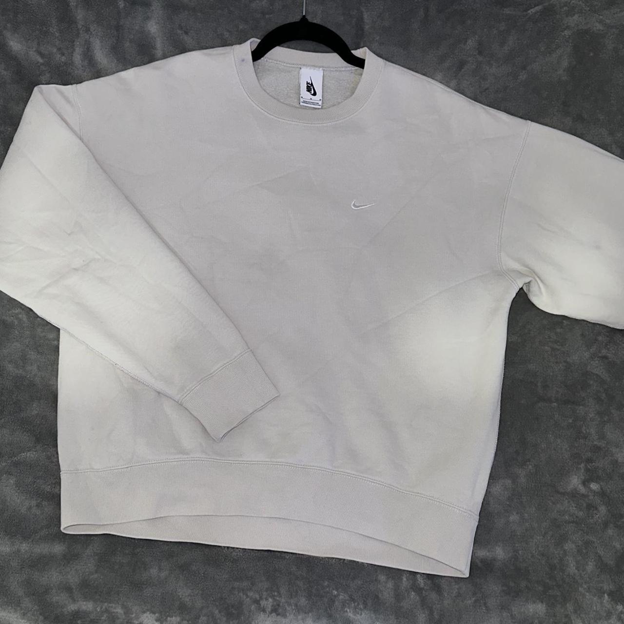 NIKE NRG HEAVY COTTON CREWNECK IN LIGHT BONE... - Depop NIKE NRG HEAVY COTTON CREWNECK IN LIGHT BONE... - Depop