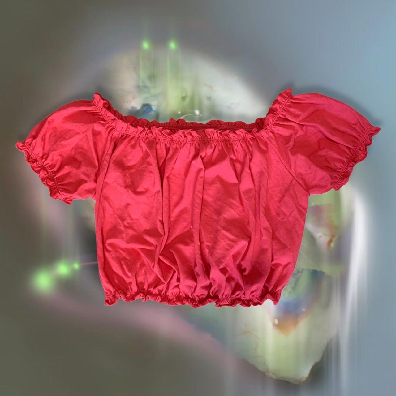 Women's Red Crop-top | Depop