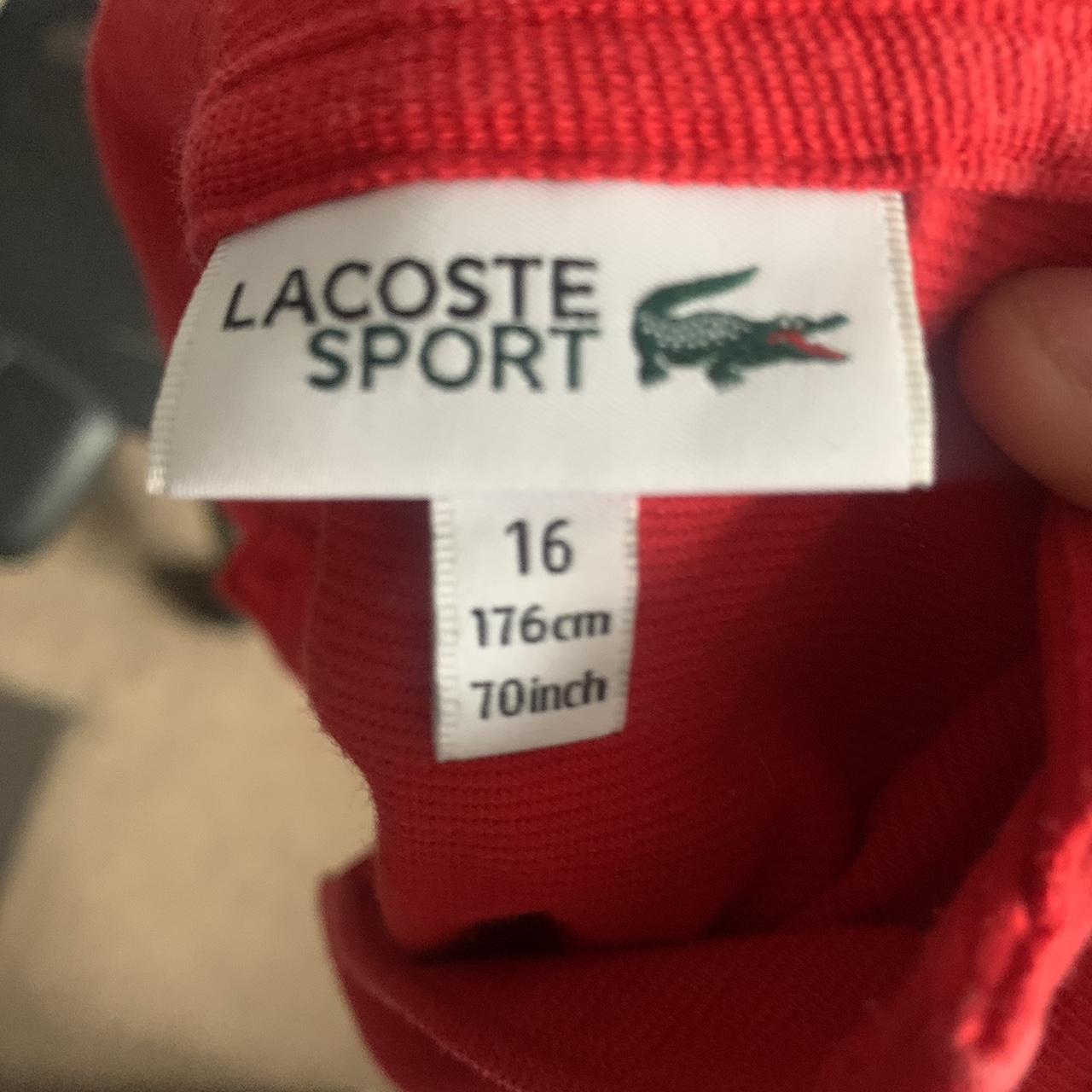 Red Lacoste Polo-Shirt , Age 16 - will fit men’s... - Depop