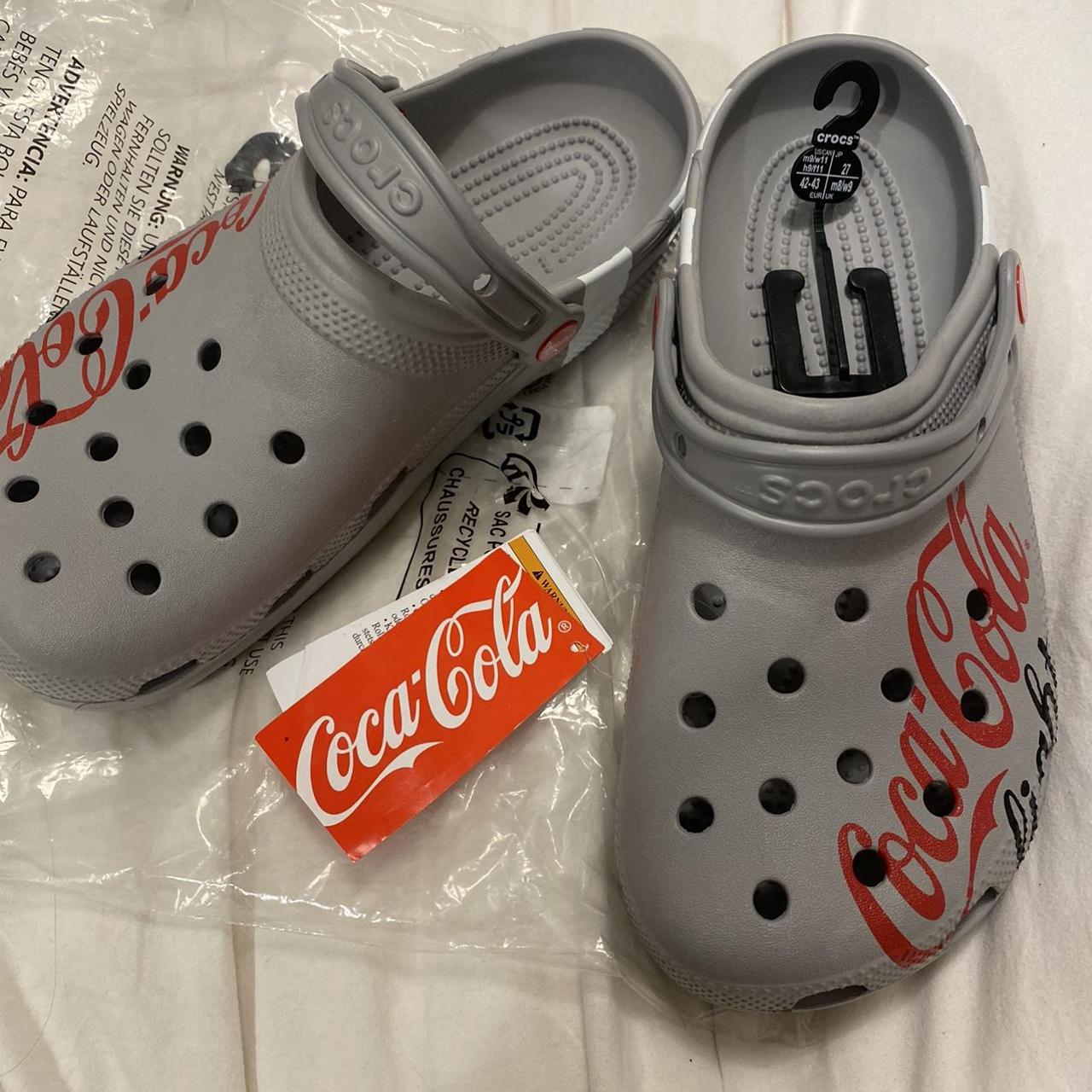 Crocs Women's Grey and Silver Footwear | Depop