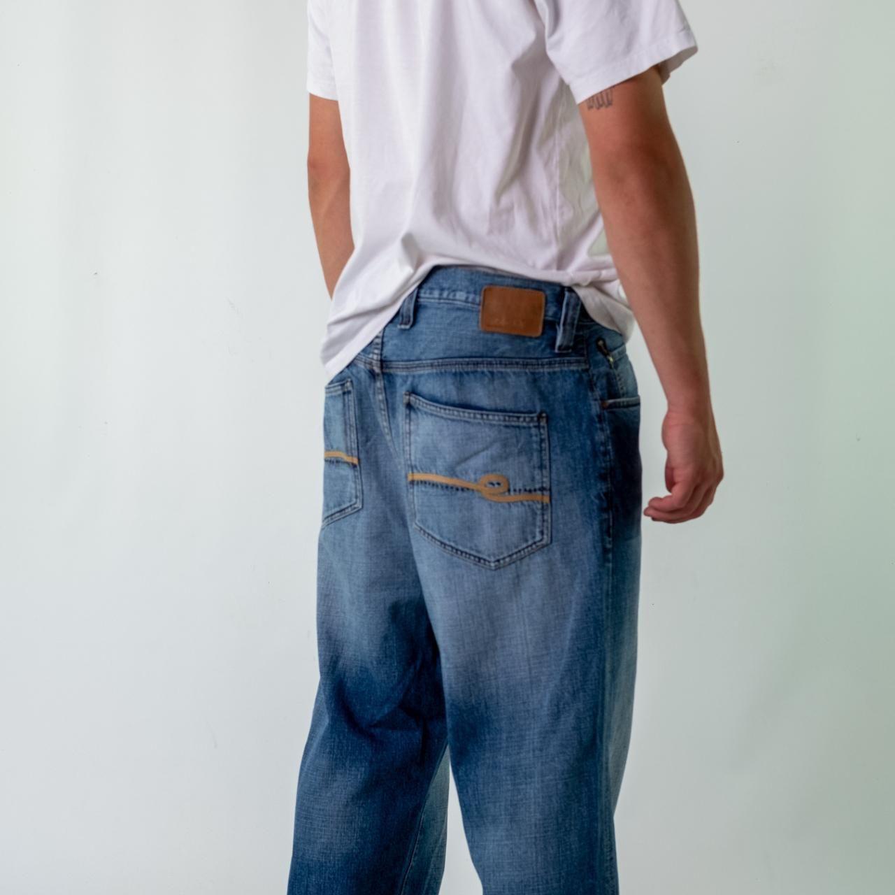 Blue 90s Ecko Denim Hip Hop Jeans Baggy... - Depop