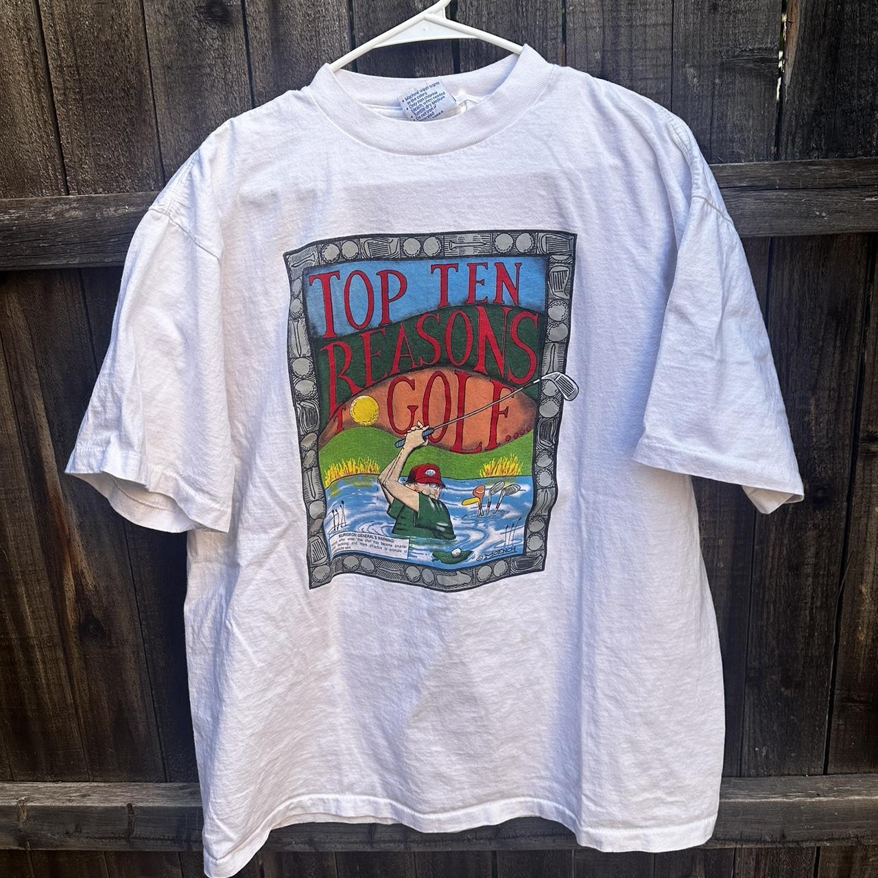 Vintage golf tee! Great graphic and single stitch!... - Depop