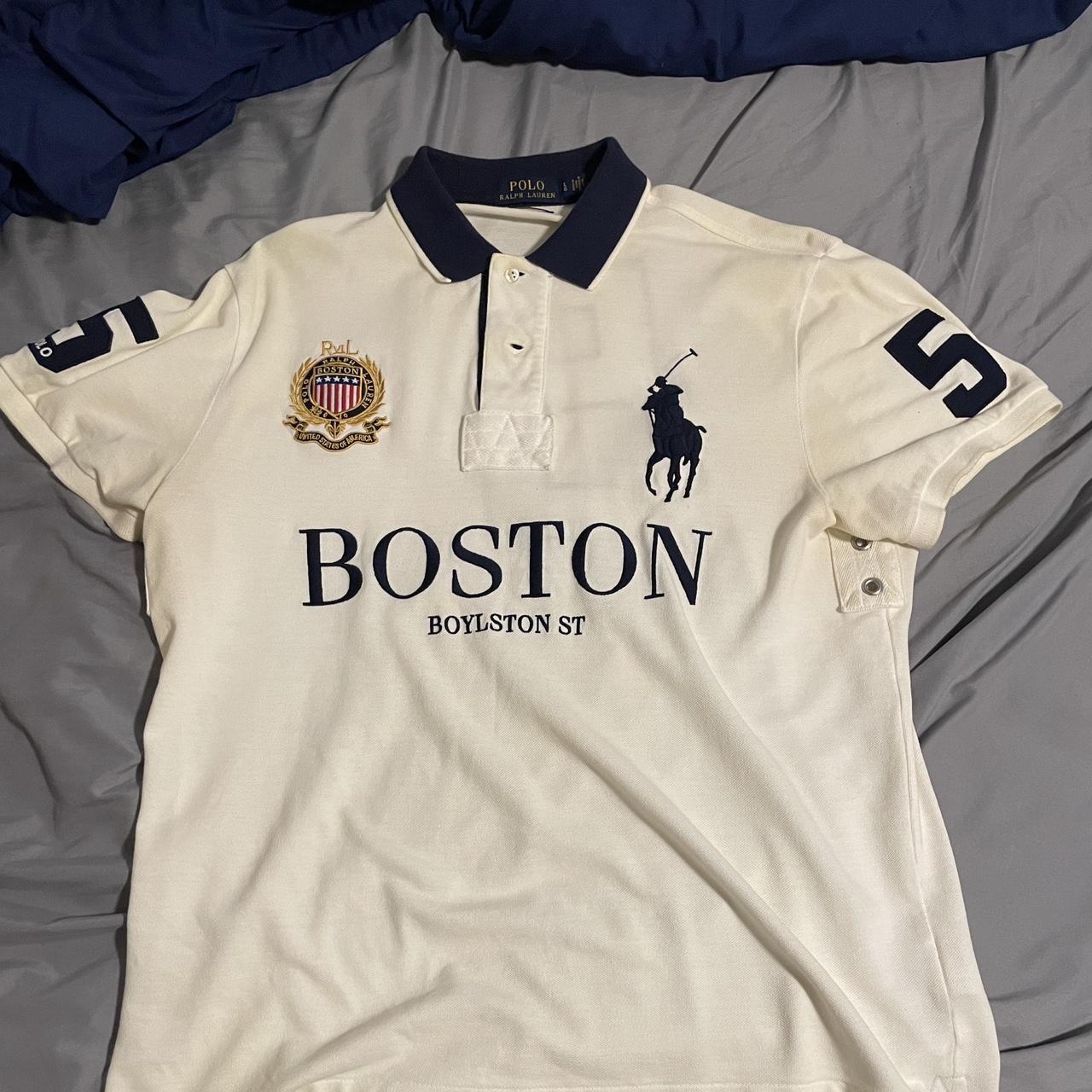 men’s boston polo ts carried me through freshman... - Depop