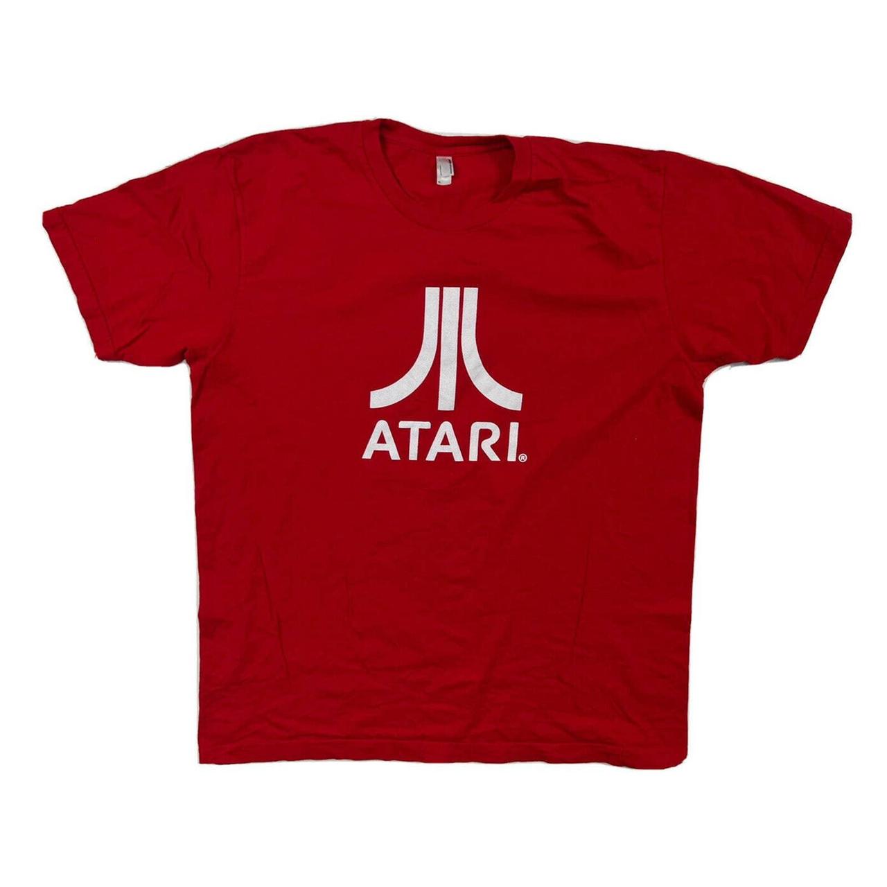 Atari Shirt XL Men’s Short Sleeve Crew Neck Red... - Depop