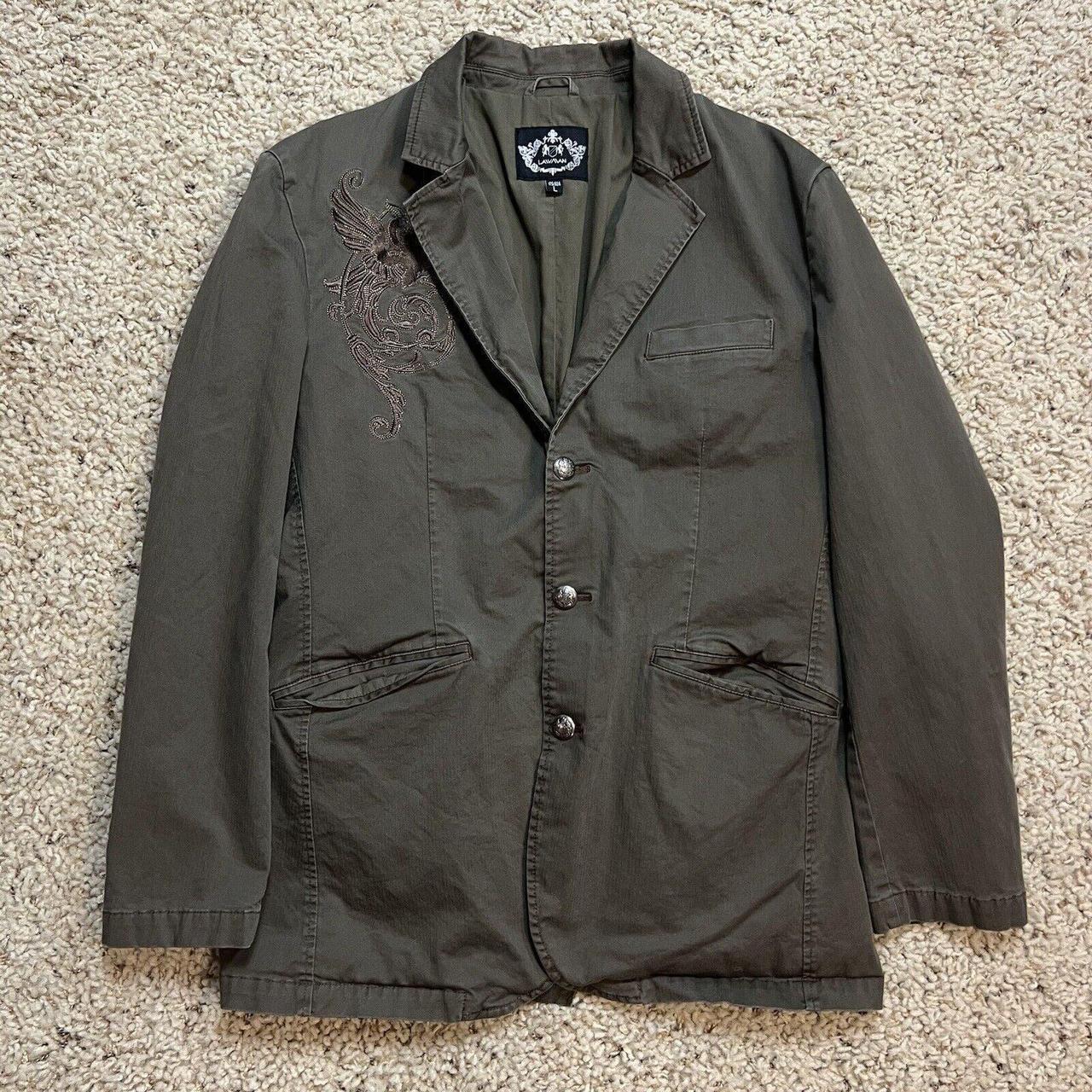 Vintage Y2K Military Jacket. Goth, grunge & cyber... - Depop