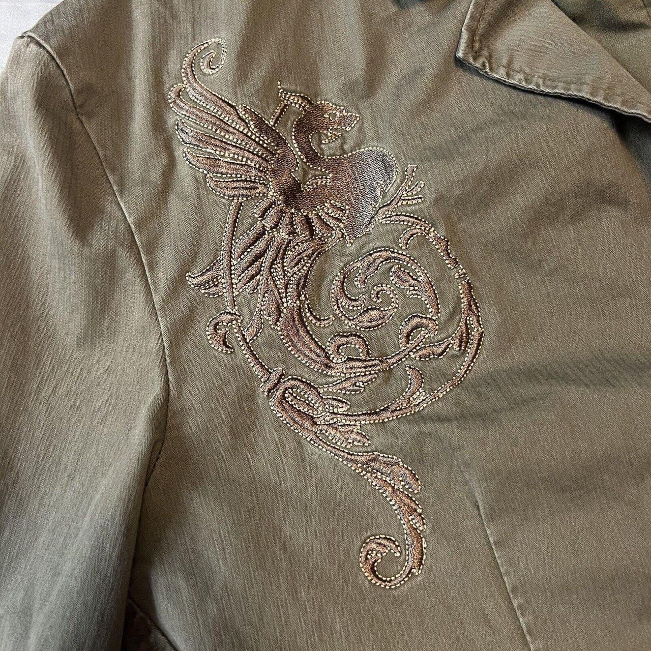 Vintage Y2K Military Jacket. Goth, grunge & cyber... - Depop