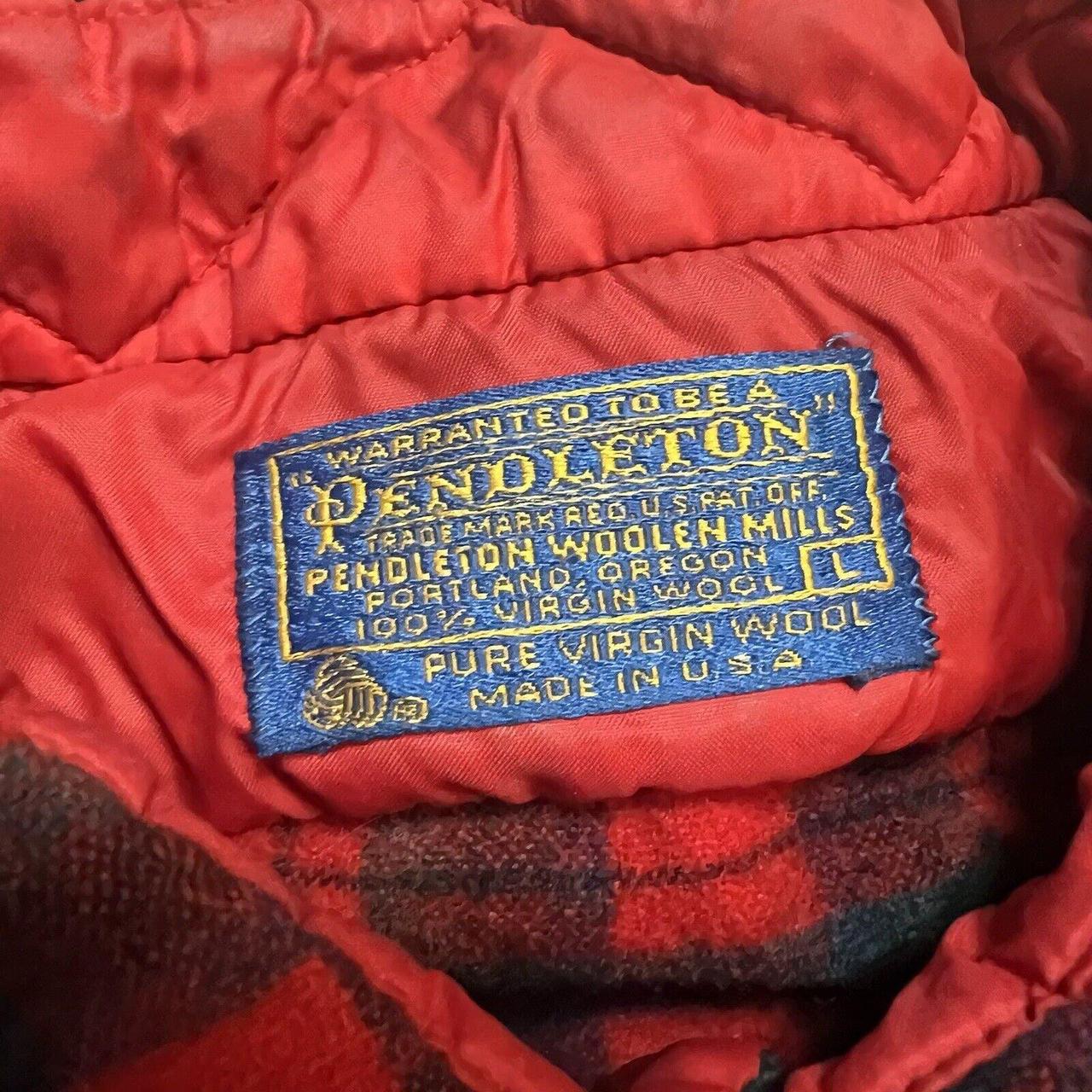 Vintage Pendleton Wool Flannel Shirt Large Men’s Red... - Depop