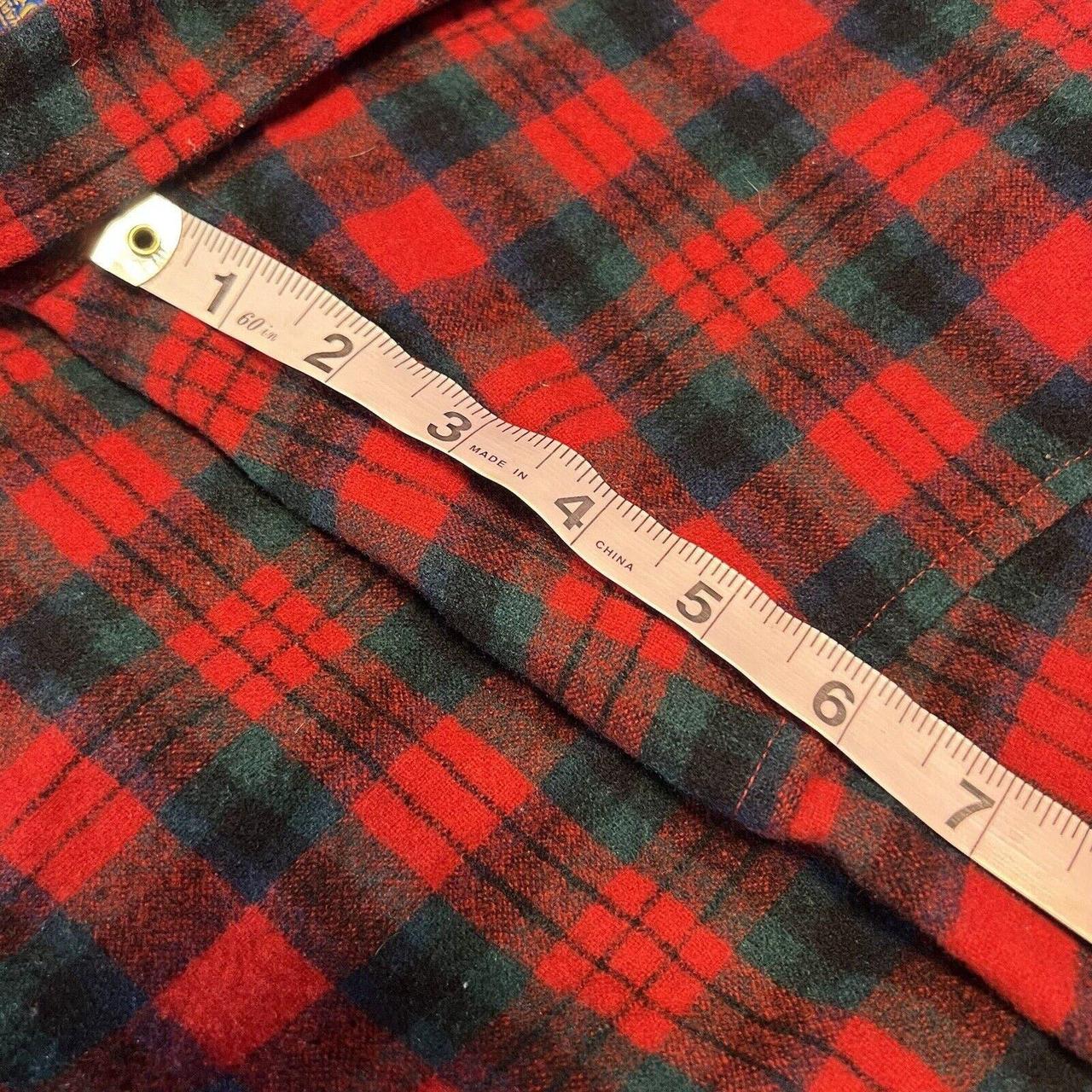 Vintage Pendleton Wool Flannel Shirt Large Men’s Red... - Depop