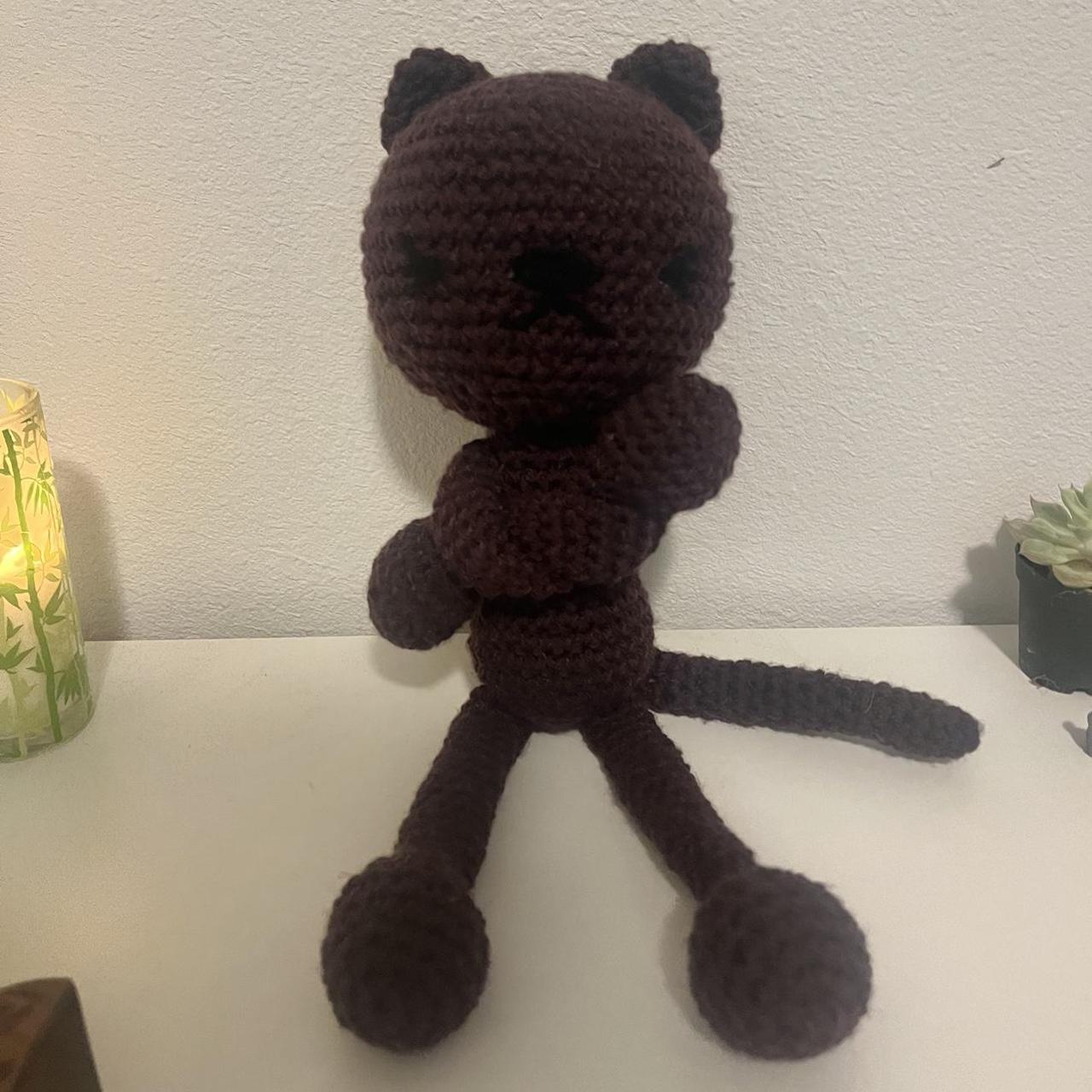 Handmade Crochet Purple Angry Cat ツ Perfect little... - Depop