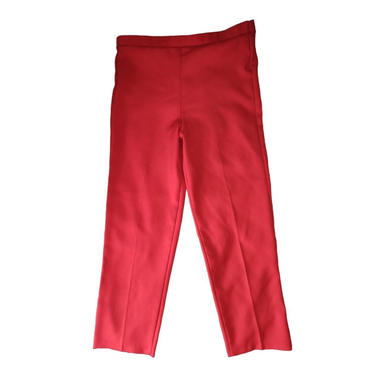 DonnKenny Bright Red Pants Waist measure 32" around... - Depop