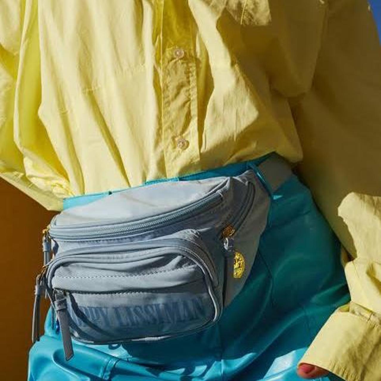 poppy lissiman bum bag sky blue good condition RRP:... - Depop