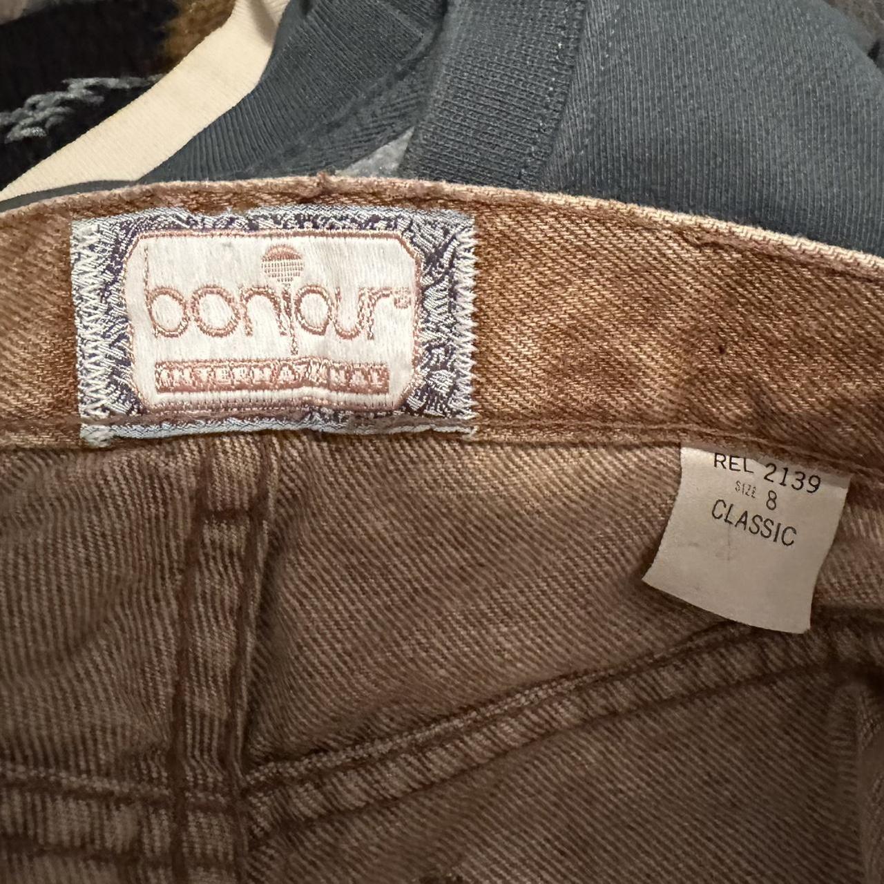 Vintage brown Bonjour International high waisted... - Depop