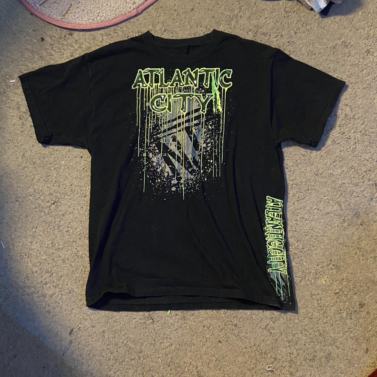 Black and green Atlantic City T-shirt Medium Great... | Depop
