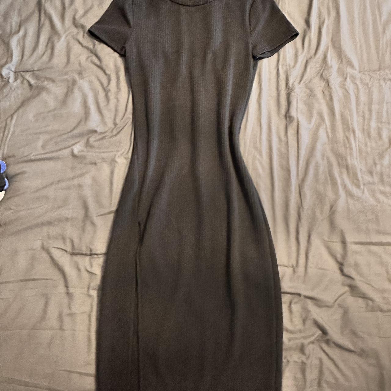 ANTISTAR all black dress (with thigh high slit) SIZE... - Depop